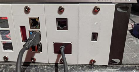 Raspberry PI USB3 Hub Additional Network Port Rack Mount 19 2U DAP Adapter By Moley001