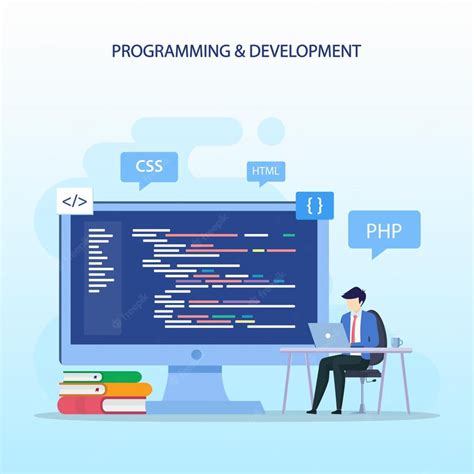 Premium Vector Programmer And Engineering Development Coding Web