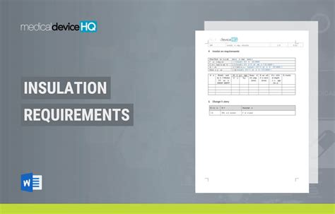 Insulation Requirements Template Iec 60601 Medical Device Medical