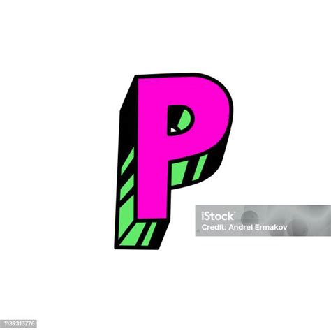 Surat Dengan Gaya Kartun Vektor Huruf Latin Merah Terang Bentuk Massal Sirilik Surat Slavonik