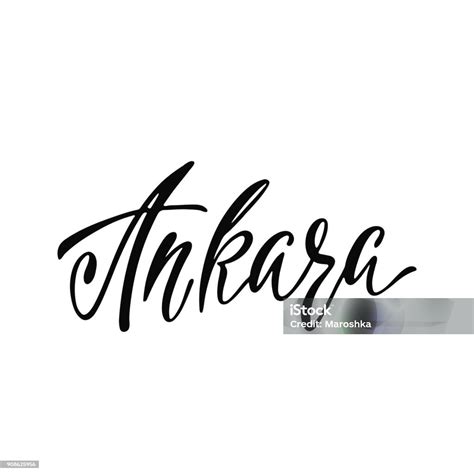 앙카라입니다 손 시 이름 작성입니다 타이 포 그래피 디자인입니다 현대 서 예입니다 벡터 일러스트 레이 션 1990 1999 년에 대한 스톡 벡터 아트 및 기타 이미지
