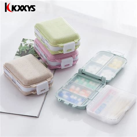 7 일 알약 보관 가방 여행 8 그리드 알약 컨테이너 주최자 건강 관리 마약 여행 분배기 알약 케이스 알약 상자 밀 봉인 Aliexpress