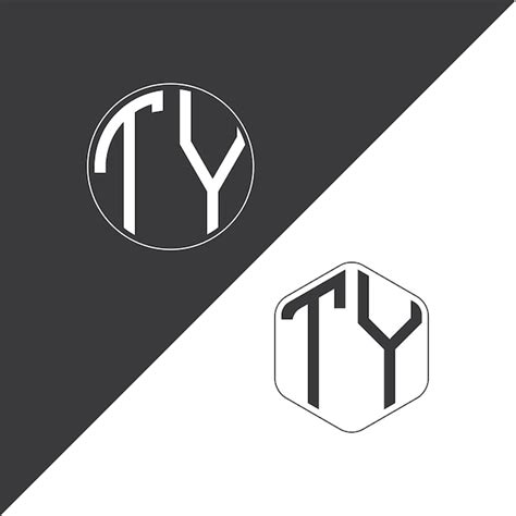 Premium Vector Ty Initial Monogram Logo With Circle And Polygon Shape