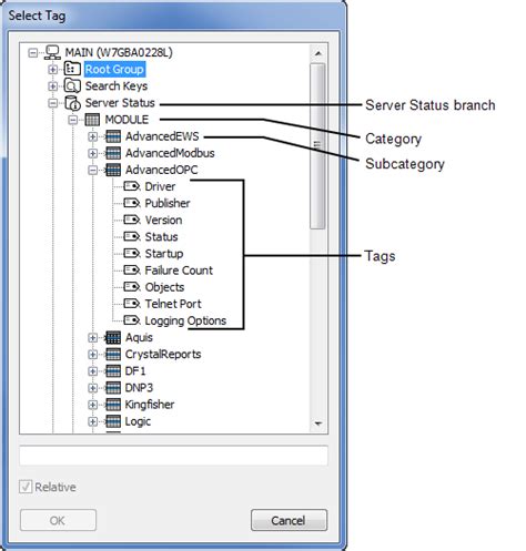 Expressions Guide Selecting A Server Status Tag Tags
