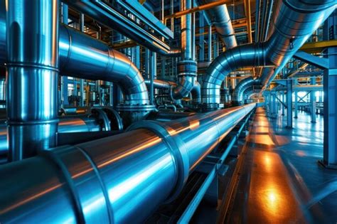 Industrial Automation Technology Architecture Pipeline Factory Premium Ai Generated Image