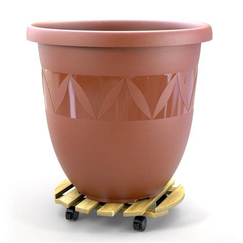 Plastard Blumentopf Ø55 Cm Terrakotta Inkl Pflanzenroller Hornbach