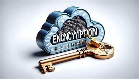 Photo Realistic As Cloud And Key With Encryption Wording Concept As A