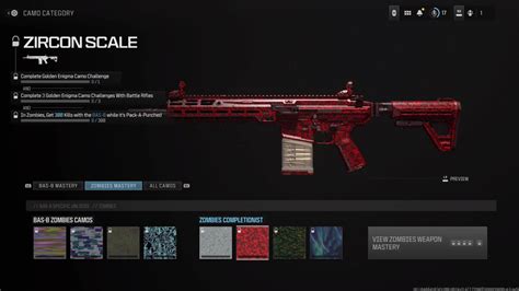 All Camo Challenges In Cod Mw3 Zombies Mwz