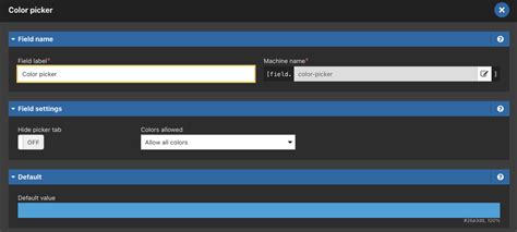 color picker acquia cohesion docs
