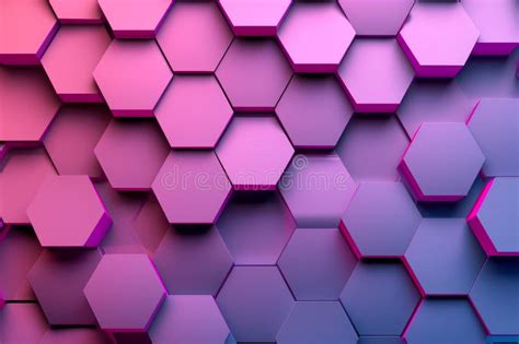 Background With A Pattern Of Overlapping Hexagons In Shades Of Pink And