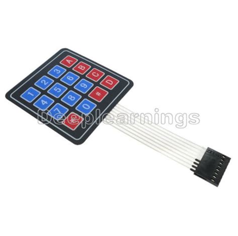 4 X 4 Matrix Array 16 Key Membrane Switch Keypad Keyboard For Arduino