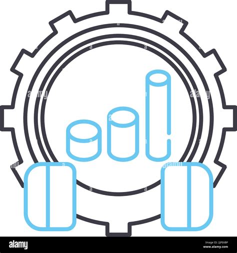 Marketing Support Line Icon Outline Symbol Vector Illustration Concept Sign Stock Vector