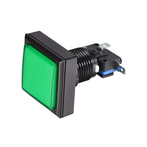 Uxcell Game Push Button 44x44 Square 12v Led Illuminated Push Button