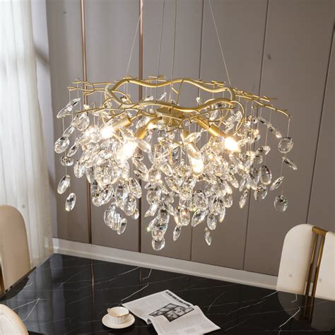 全铜轻奢灯具客厅后现代简约高档水晶吊灯北欧卧室灯餐厅设计师灯 虎窝淘