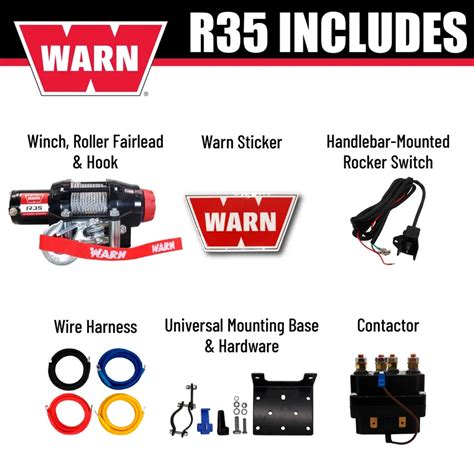 Warn R35 Wire Rope Winch 3500 Lb Pulling Capacity Equipped With 50
