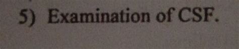 5 Examination Of Csf Filo