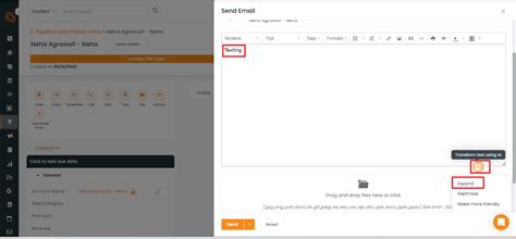Undo Button For Ai Generated Text Insuredmine Crm Optimize And Grow