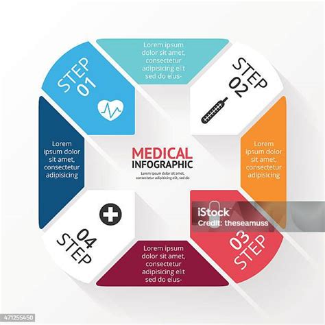 벡터 서클 Plus 팻말 인포그래픽 템플릿을 도표 그래프 프레젠테이션 1에 대한 스톡 벡터 아트 및 기타 이미지 1 1위