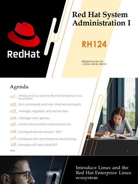 red hat system administration i rh124 brief pdf linux secure shell