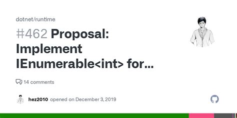 Proposal Implement IEnumerable For Range Issue Dotnet Runtime GitHub