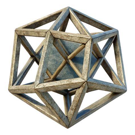 Impressive Artistic Polygonal Wireframe Cube Cutout With Geometric
