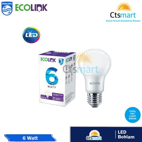 Jual Led Ecolink 6 Watt 6watt 6 W 6w Putih Cool Day Light Shopee