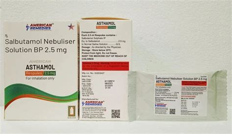 Salbutamol Nebuliser Solution Bp 25 Mg25 Ml Asthamol Respules At