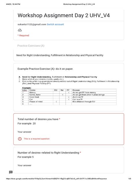 Workshop Assignment Day 2 Uhv V4 Practice Exercises A Pdf