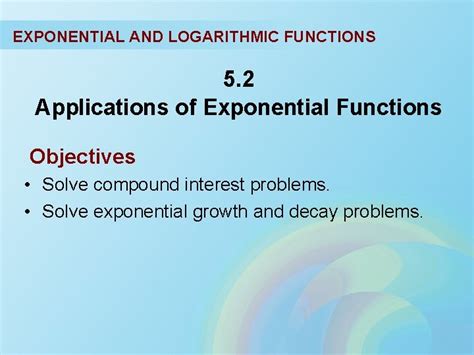 Exponential And Logarithmic Functions EXPONENTIAL AND LOGARITHMIC