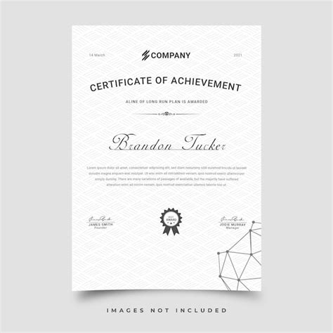 Premium Vector Vector Certificate Template