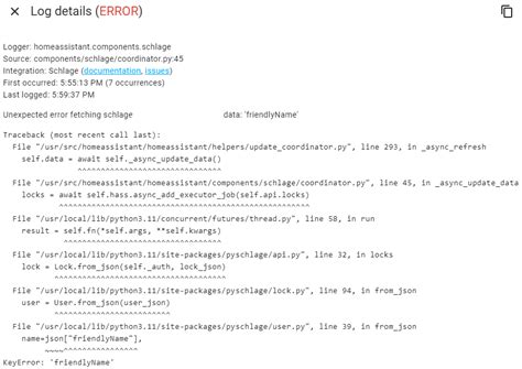 Issue With Initial Setup Of New Schlage Integration When Friendlyname Isnt Set · Issue 100085