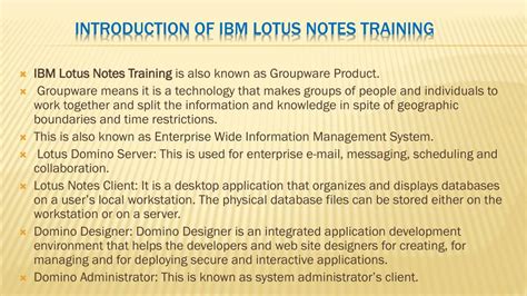 PPT IBM Lotus Notes Training Lotus Notes Online Course GOT PowerPoint Presentation ID