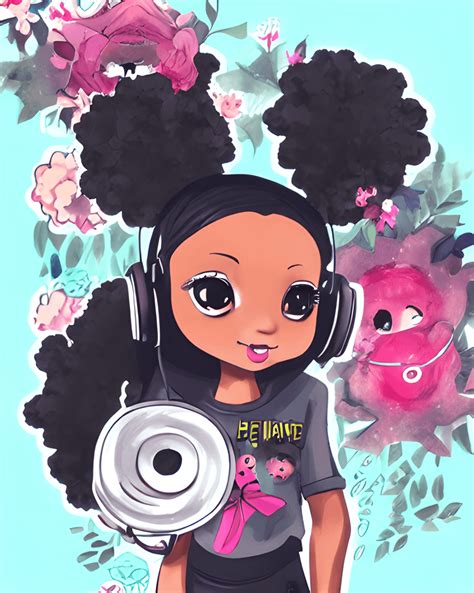 Black Girl Anime Characters · Creative Fabrica