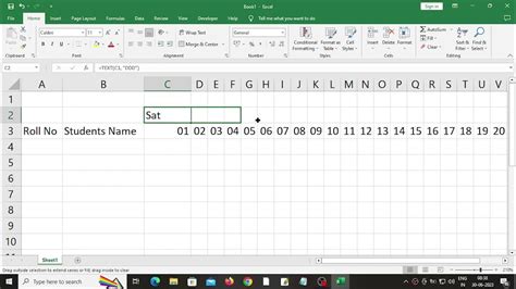 Monthly Attendance Sheet Ms Excel Youtube
