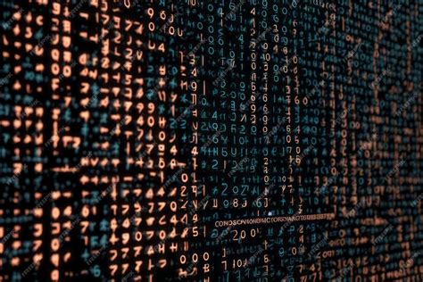 Premium Photo Abstract Background Digital Binary Code Matrix 3d Rendering