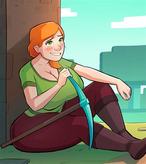 Cute Alex With Diamonds Minecraft Fan Art 45116280 Fanpop