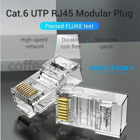 Jual Vention Konektor Rj Cat Utp Modular Gigabit Jack Plug Connector Cat Shopee Indonesia