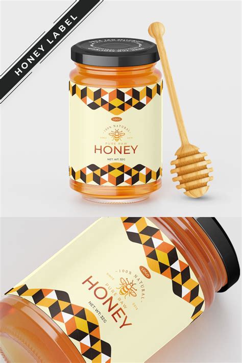 Honey Label Design And Jar Label Honey Jar Labels Honey Sticker