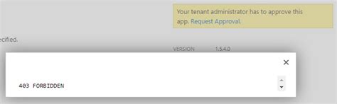 Unable To Request Approval To Update An App That Requires Tenant Administrator Approval