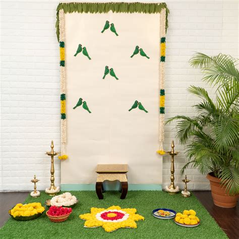 Pure Elegance Backdrop Kit For Indian Pooja Decorations In The Usa