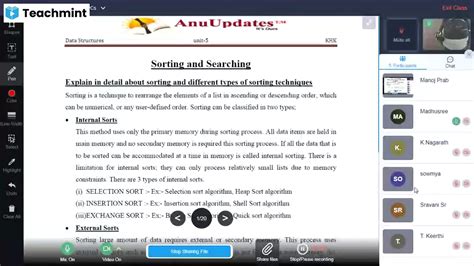 Lecture 2021 07 06 Data Structure Class Recording Teachmint