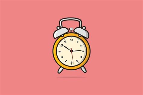 premium vector table alarm clock vector illustration home interior