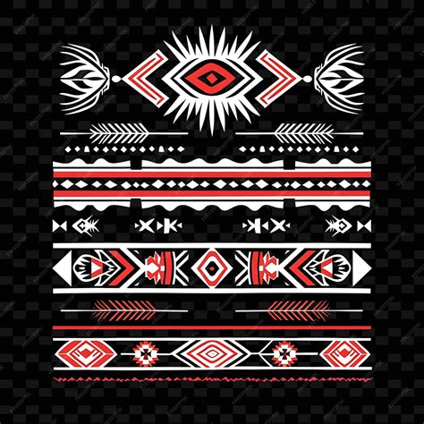 Navajo Borderlines Design With Geometric And Cultural Decora Png Unique
