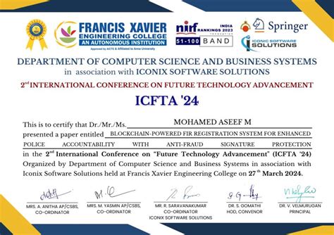 mohamed aseef m on linkedin i m delighted to announce that i ve presented a paper at conferece