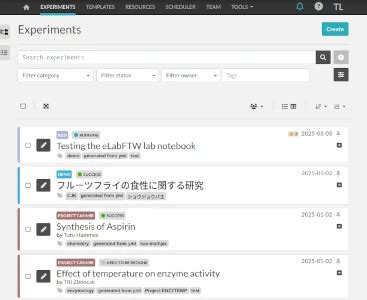 ELabFTW Free Open Source ELN