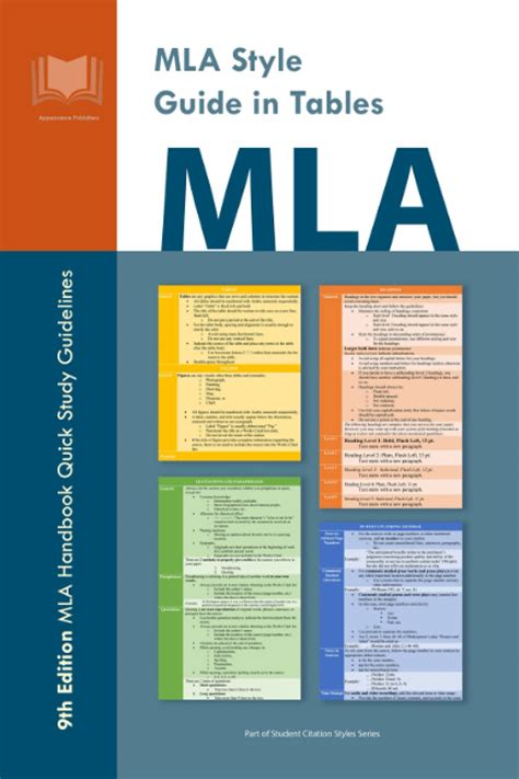 Mla Style Guide In Tables 9th Edition Mla Handbook Quick Study Mla Style Guide In Tables 9th Edition Mla Handbook Quick Study
