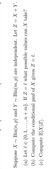 Solved Suppose XBin N P And YBin M P Are Independent Chegg Com