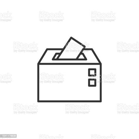 평면 스타일에 선거 유권자 상자 아이콘입니다 화이트에 투표 제안 벡터 일러스트 레이 션 배경 고립 선거 투표 비즈니스 개념입니다 0명에 대한 스톡 벡터 아트 및 기타 이미지