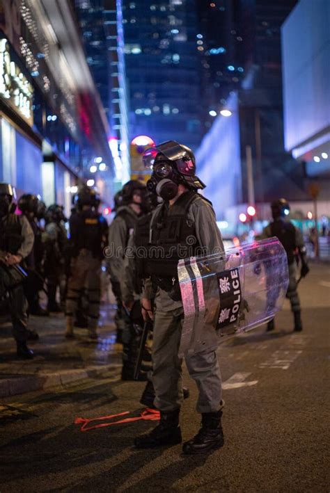 Riots And Protest In The Night Of Halloween In Central Hong Kong
