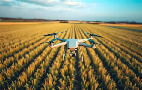 Top View Drone In Agriculture Field Drone In Soybean Crop Premium Ai Generated Image